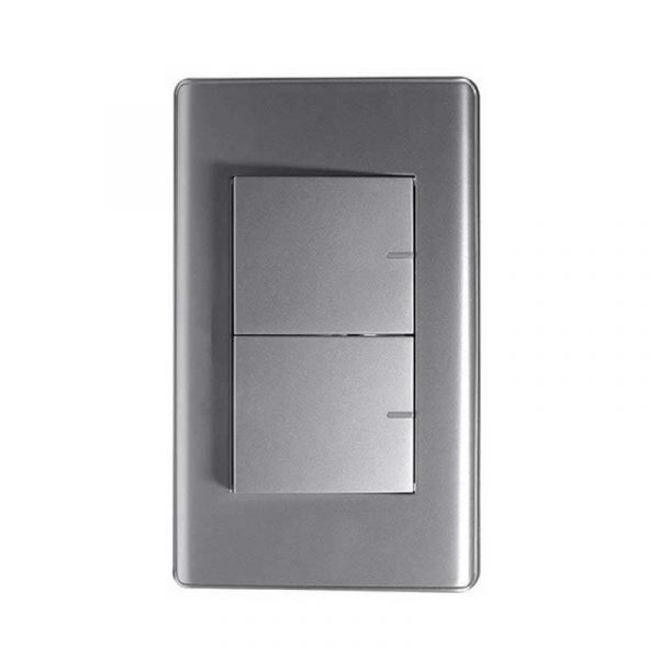 Apagador Doble Para Empotrar Plateado Troen (A136-ETP-2K) – Ferreteria DECOGAR- Granada